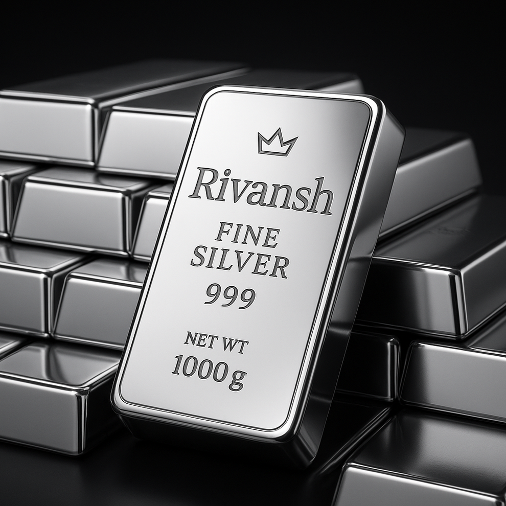 Buy 999 Pure Silver Brick | Rivansh